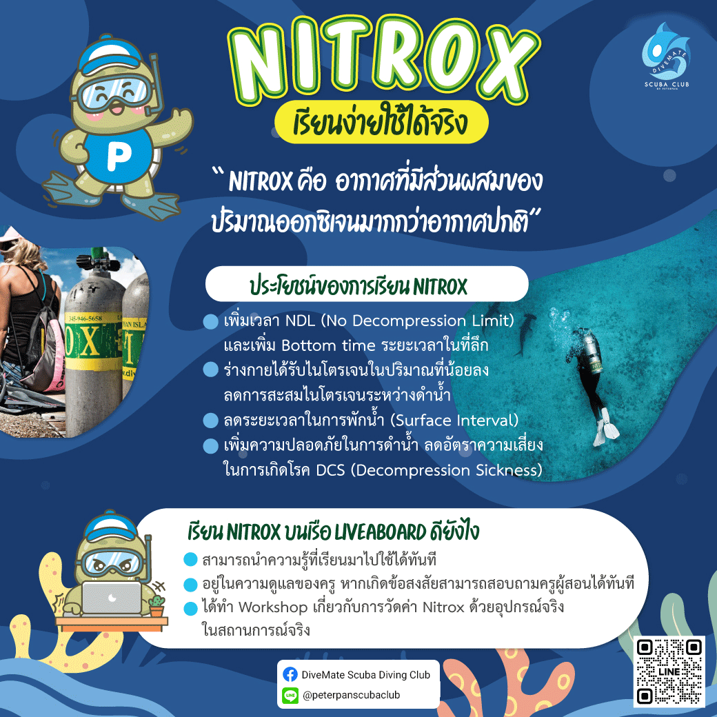 Nitrox เรียนง่ายใช้ได้จริง - Dive Mate